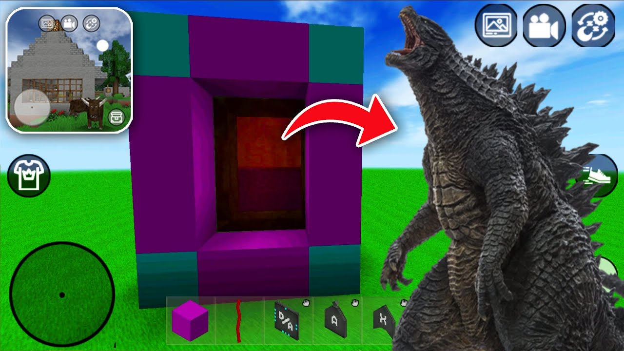 How to Make PORTAL TO GODZILLA in MINI BLOCK CRAFT 3D - YouTube