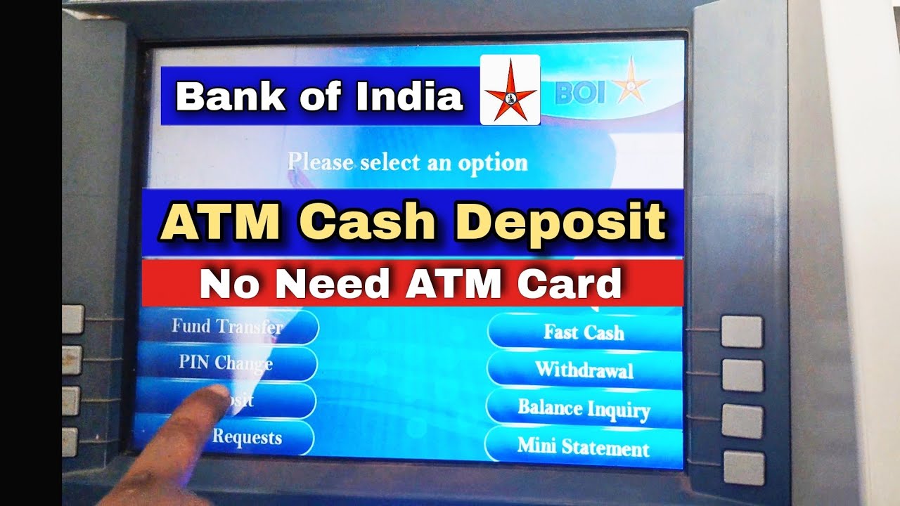 No Need ATM Card BOI ATM Cash Deposit | Deposit Money In ATM Bank of ...
