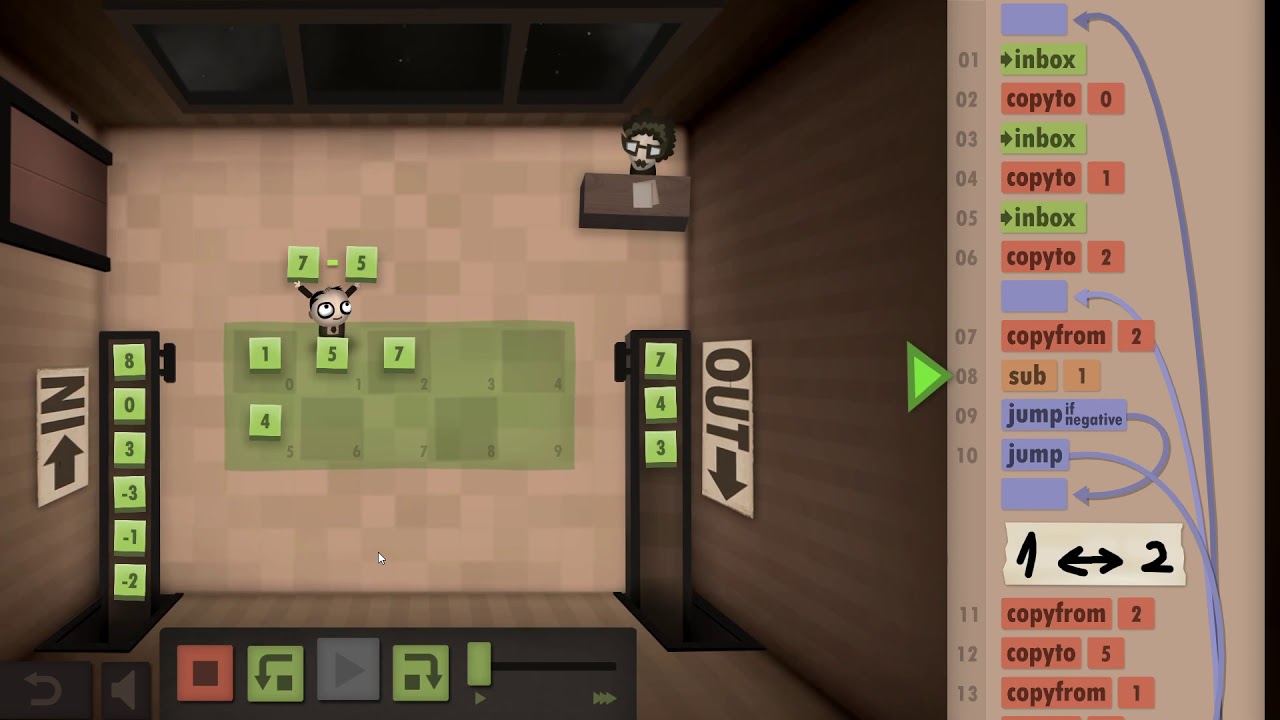 Human Resource Machine Level 28 Size Challenge Optimization - YouTube