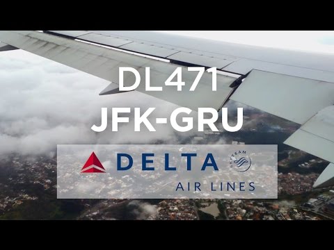 Landing São Paulo DL471 JFK-GRU Delta Airlines - YouTube