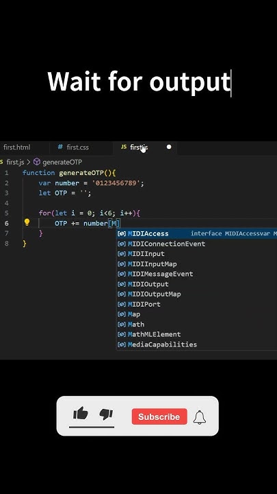 Otp Generate Html Javascript Shorts Youtube