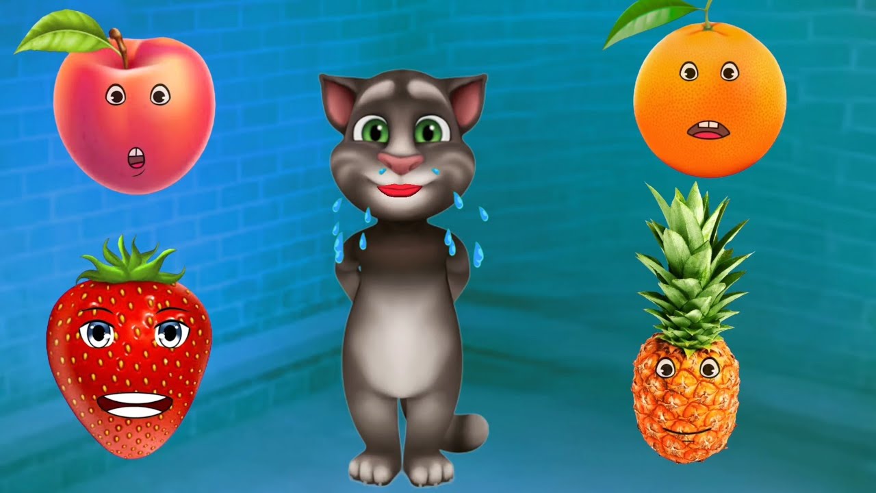 Talking Tom Pineapple 🍍 Apple 🍎 Strawberry 🍓 Orange 🍊 funny Comedy ...
