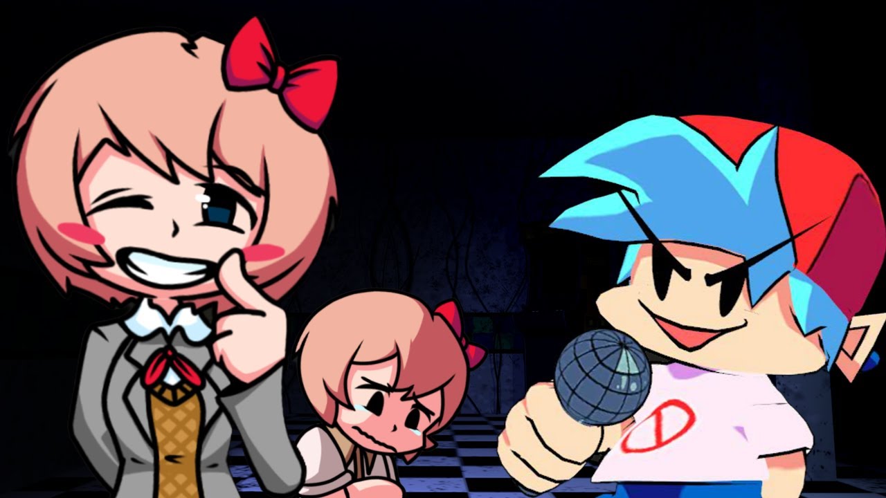 Sayori VS BF 🎶 (FNF Fallen Star) - YouTube