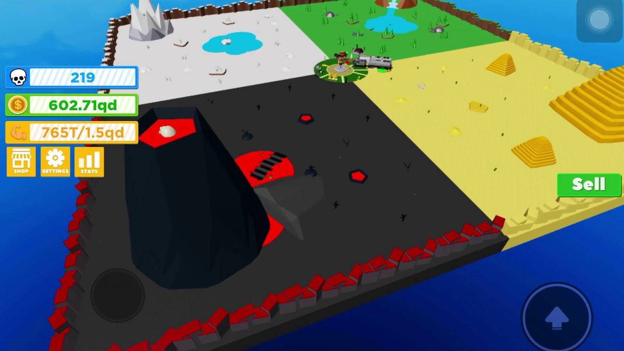 Lifting a volcano in big lifting simulator on roblox - YouTube