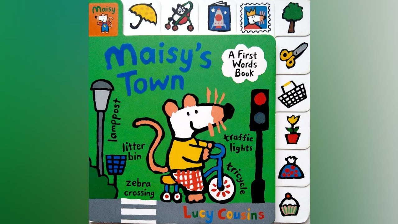 🐁Maisy's Town🐁A first words book🐁By Lucy Cousins 🐁 Children Book 🐁 ...
