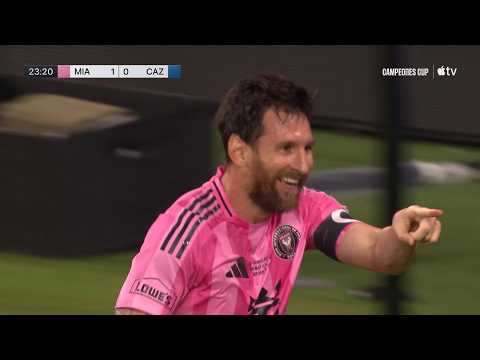 Messi Opens The Scoring in Campeones Cup With a Beautiful Header!