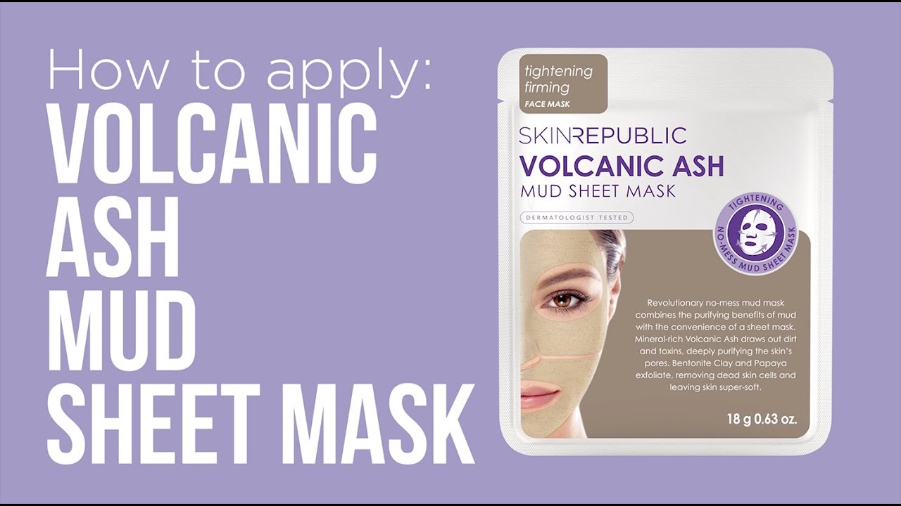 How to apply: Skin Republic Volcanic Ash Mud Sheet Mask - YouTube