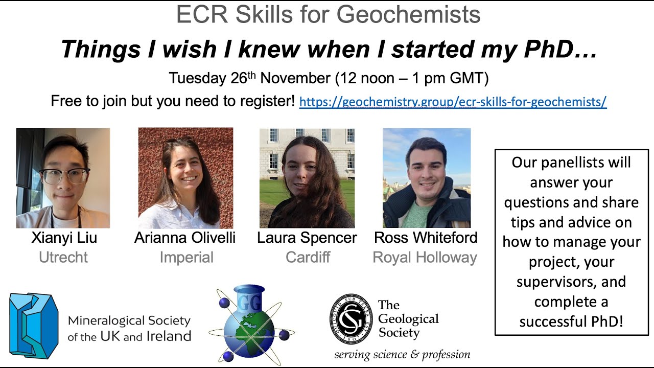 ECR Skills for Geochemists- "Things I wish I knew when I started my PhD - Part III" - YouTube