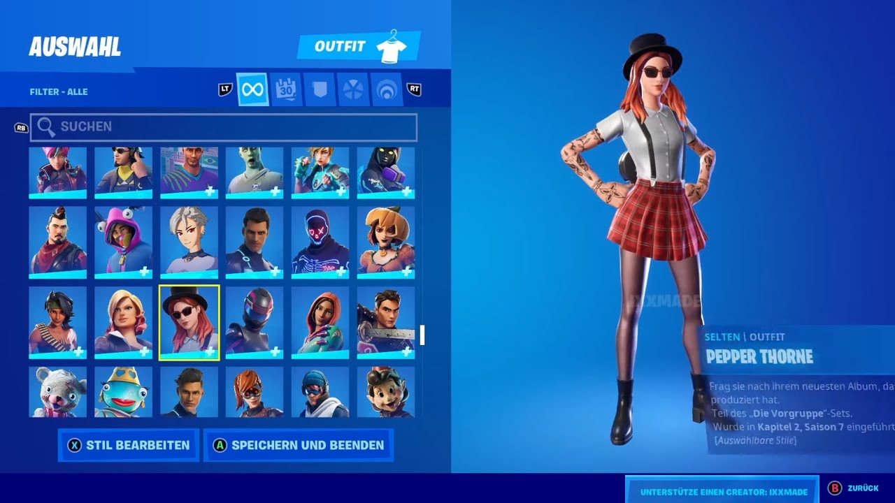 Pepper Thorne | SELTEN | OUTFIT | SKIN | FORTNITE | FNSIDE - YouTube