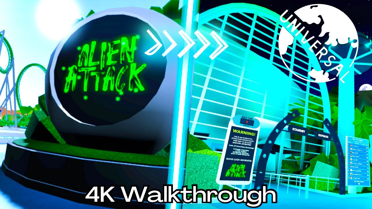Alien Attack Universal Roblox (POV) 4K Walkthrough - YouTube