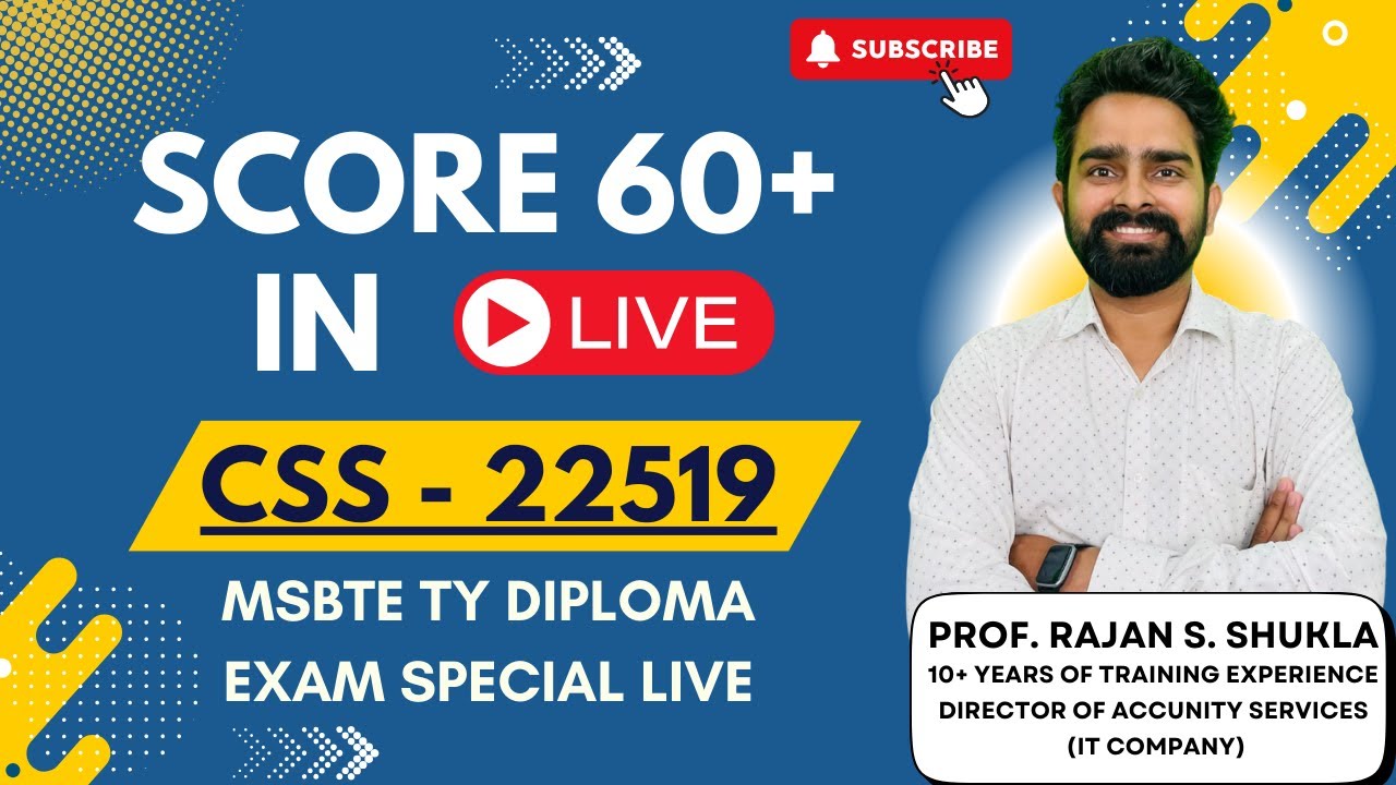 Score 60 In Css Session 3 Msbte Sem 5 Css 22519 For For It Co Aiml Ty Diploma