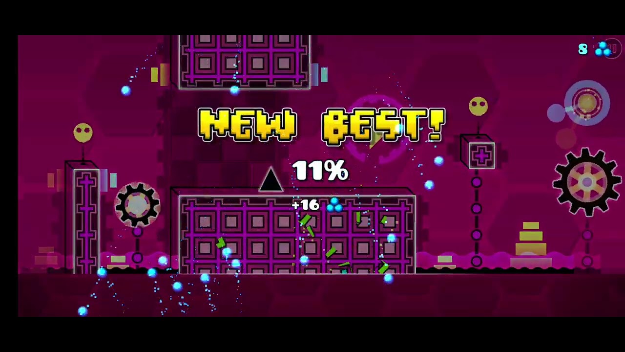 I play stereo madness and blast processing in geometry dash please subscribe my channel please ...