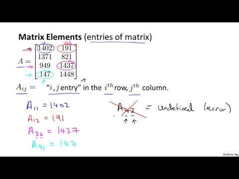 Lecture 3.1 Matrices and Vectors | Linear Algebra Review - YouTube