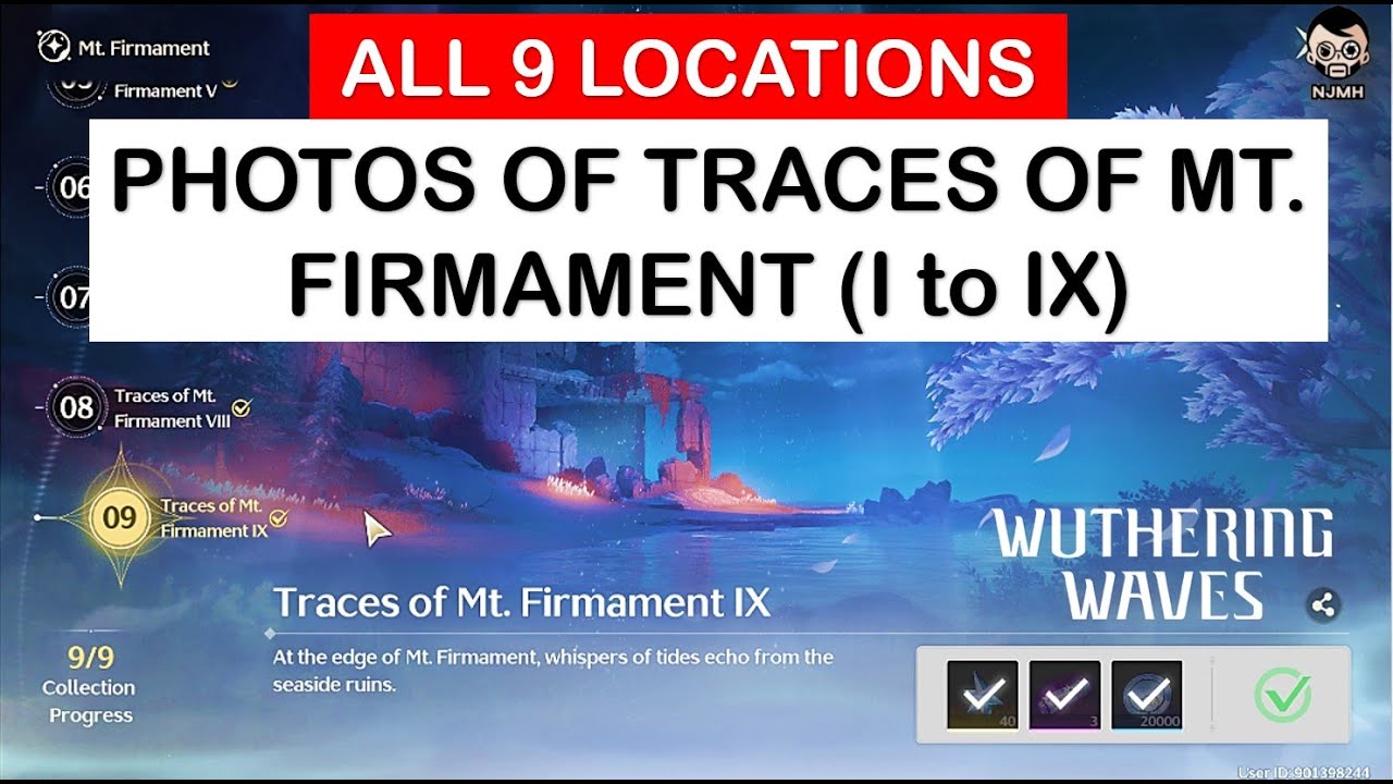 Scale of Memories (All 9 Traces of Mt. Firmament Photo Locations ...