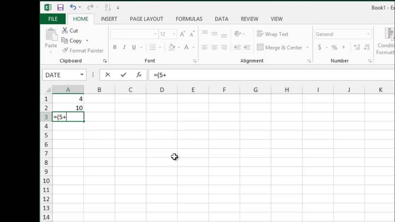 How to Use Microsoft Excel as a Calculator - YouTube