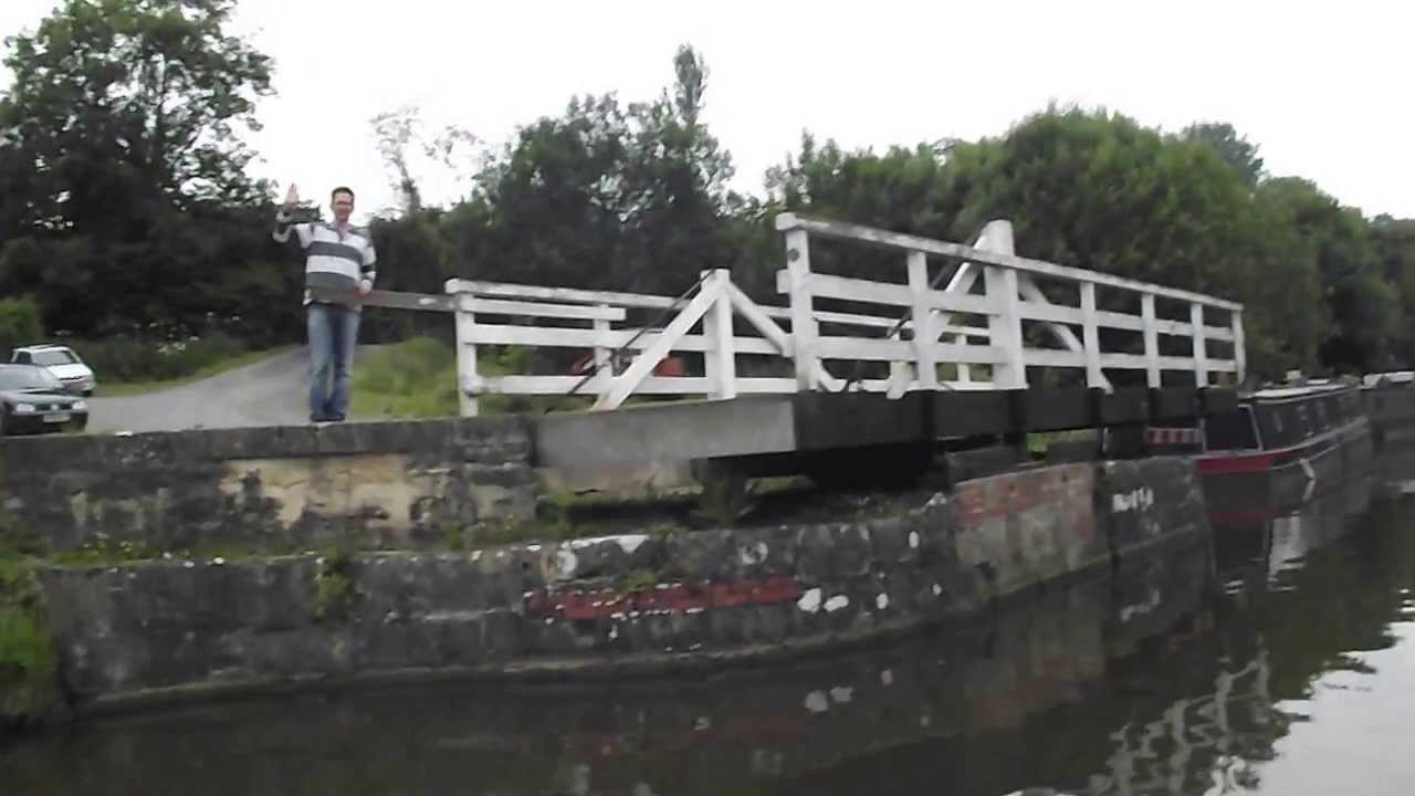 operating the swing bridge - YouTube