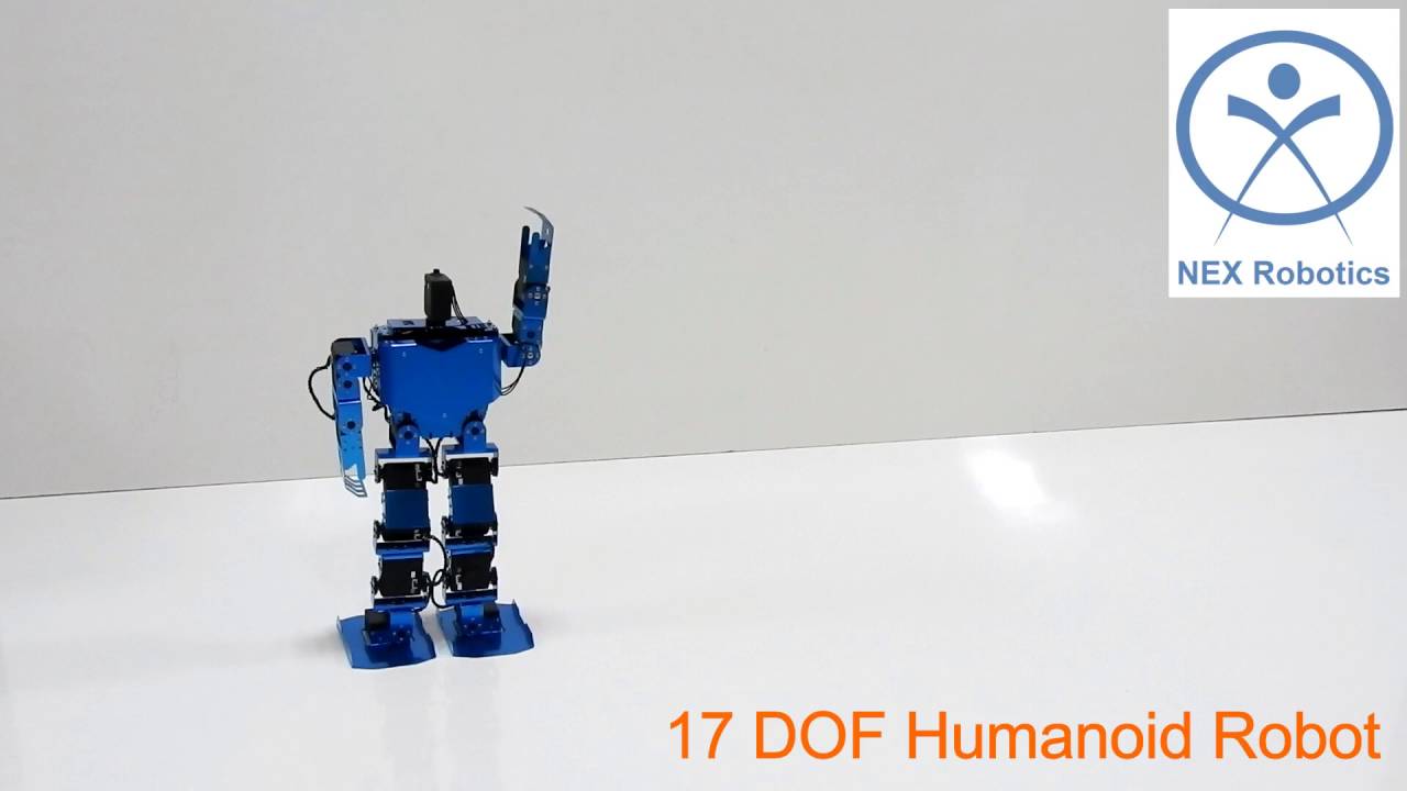 17DOF Humanoid Robot from NEX Robotics - YouTube