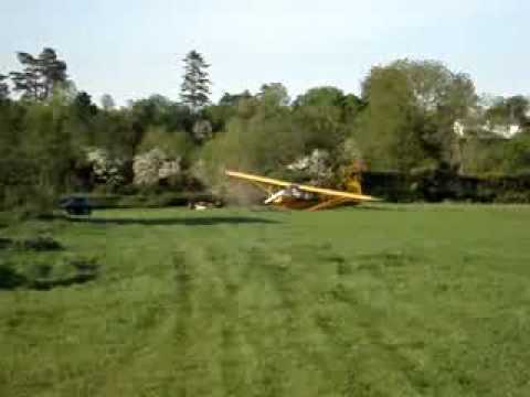 Piper cub crash - YouTube