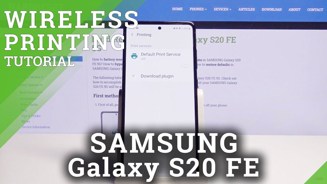 How to Connect Printer with SAMSUNG Galaxy S20 FE 5G – Wireless ...