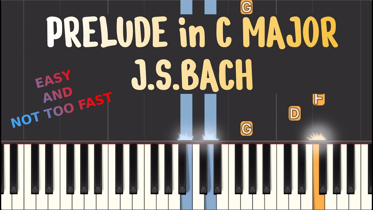 Bach: Prelude in C major - Easy piano tutorial - YouTube