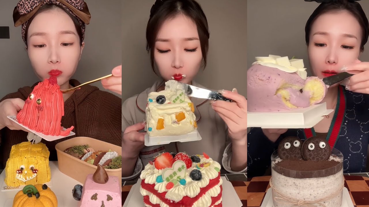 ASMR MUKBANG - MUKBANG SOUND - GATO CAKE, MINI GATO CAKE EATING - YouTube