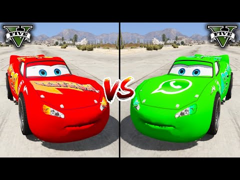 Lightning McQueen VS Whatsapp Lightning McQueen in GTA 5 - WHO IS BEST?