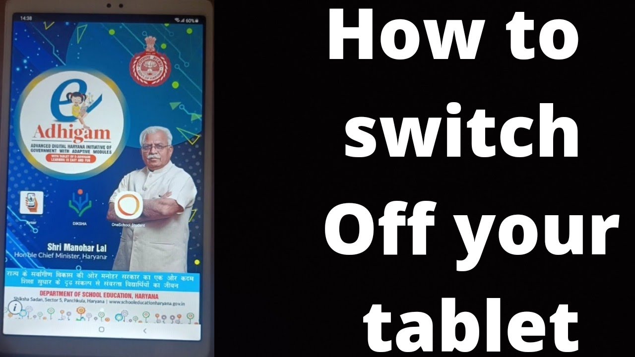 how to switch off your tablet | Haryana govt free tablet #tablet # ...