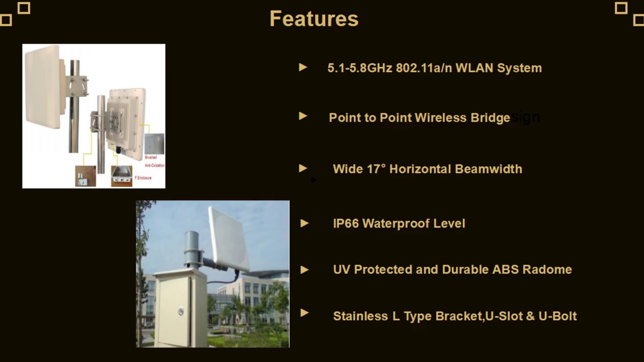 DRC-5159-19D17F 5GHz Enclosure Panel Antenna - YouTube