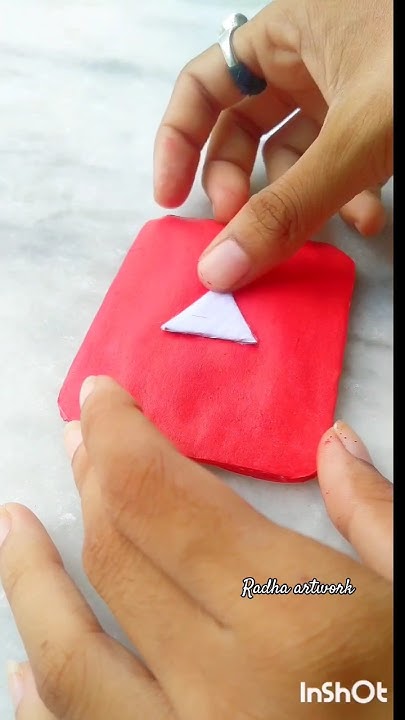 How to make YouTube logo with cardboard || DIY YouTube logo #youtube #shorts #diy - YouTube