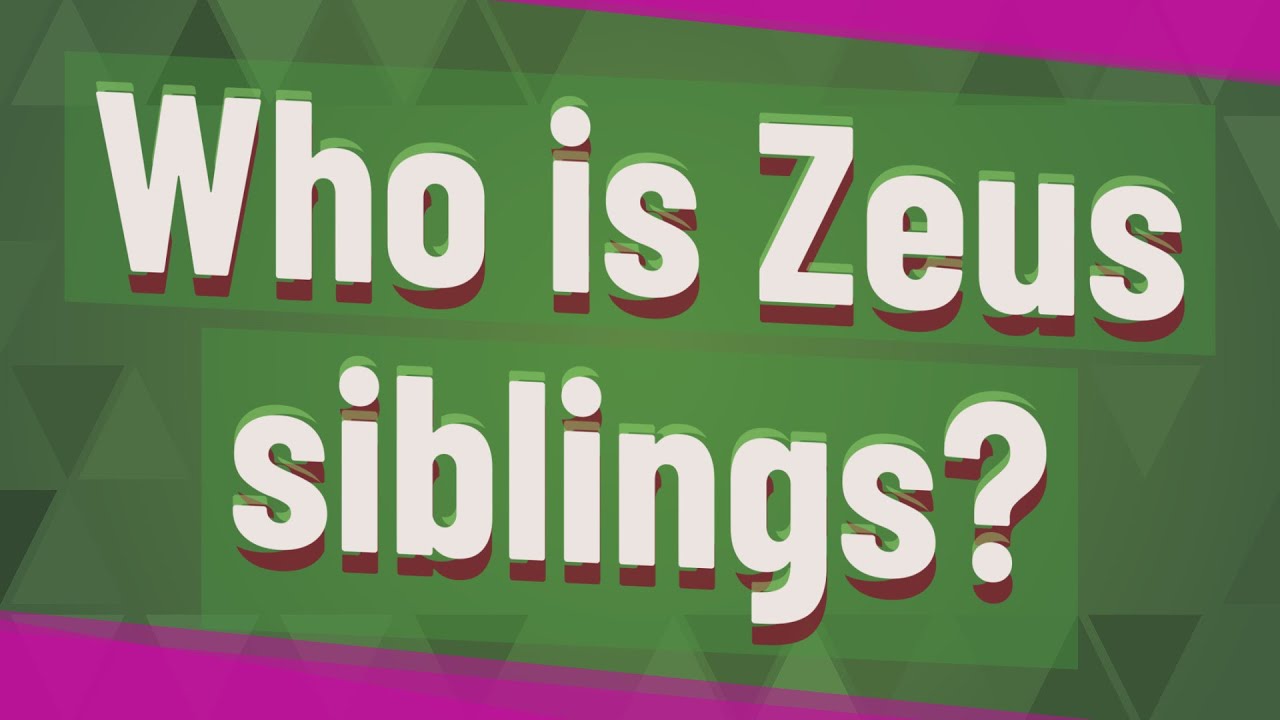 Who is Zeus siblings? - YouTube