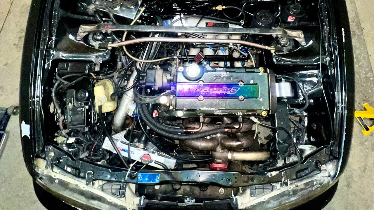 1995 Acura Integra GSR | Turbo LS VTEC DIY Engine Install in the Garage ...