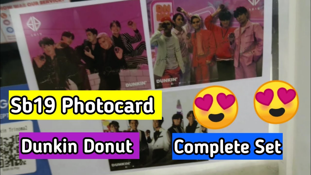 Sb19 photocard Dunkin donut | complete set - YouTube