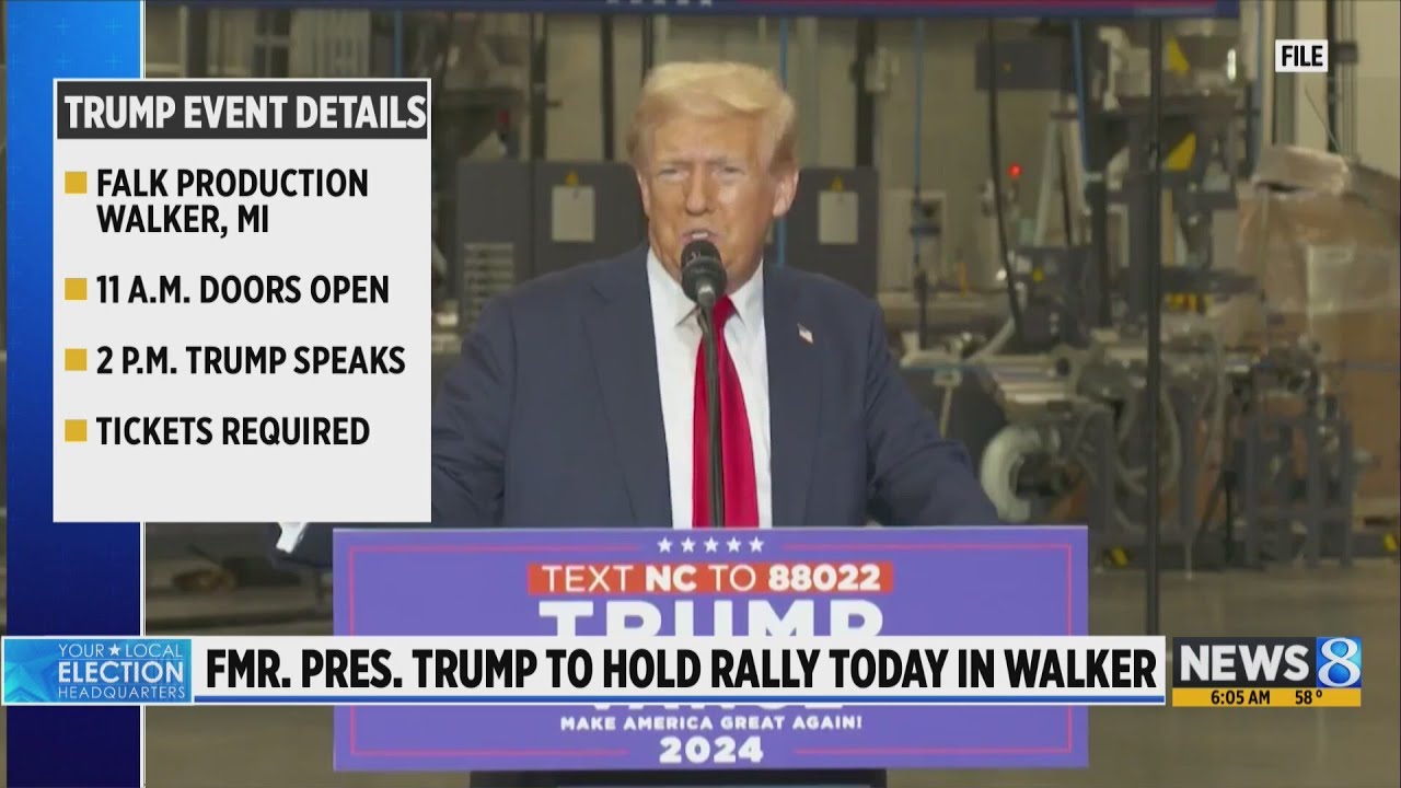 Former President Trump to campaign in Walker today - YouTube