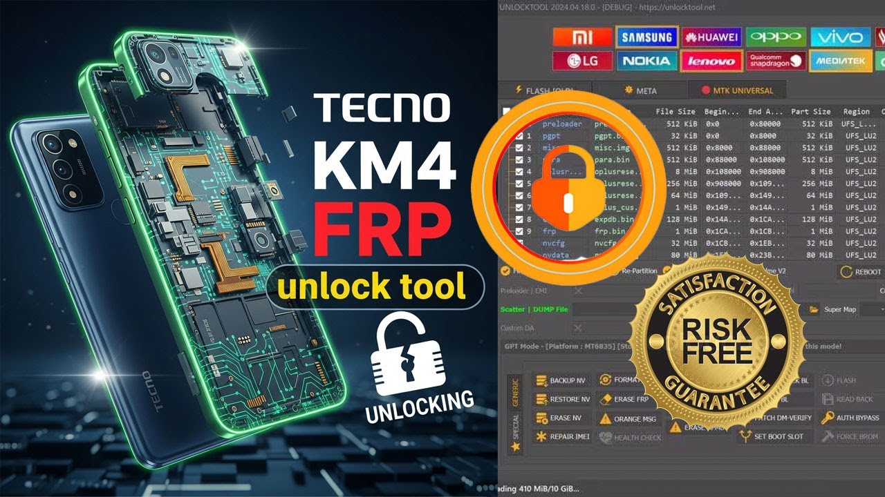 Tecno KM4 FRP unlock tool - YouTube