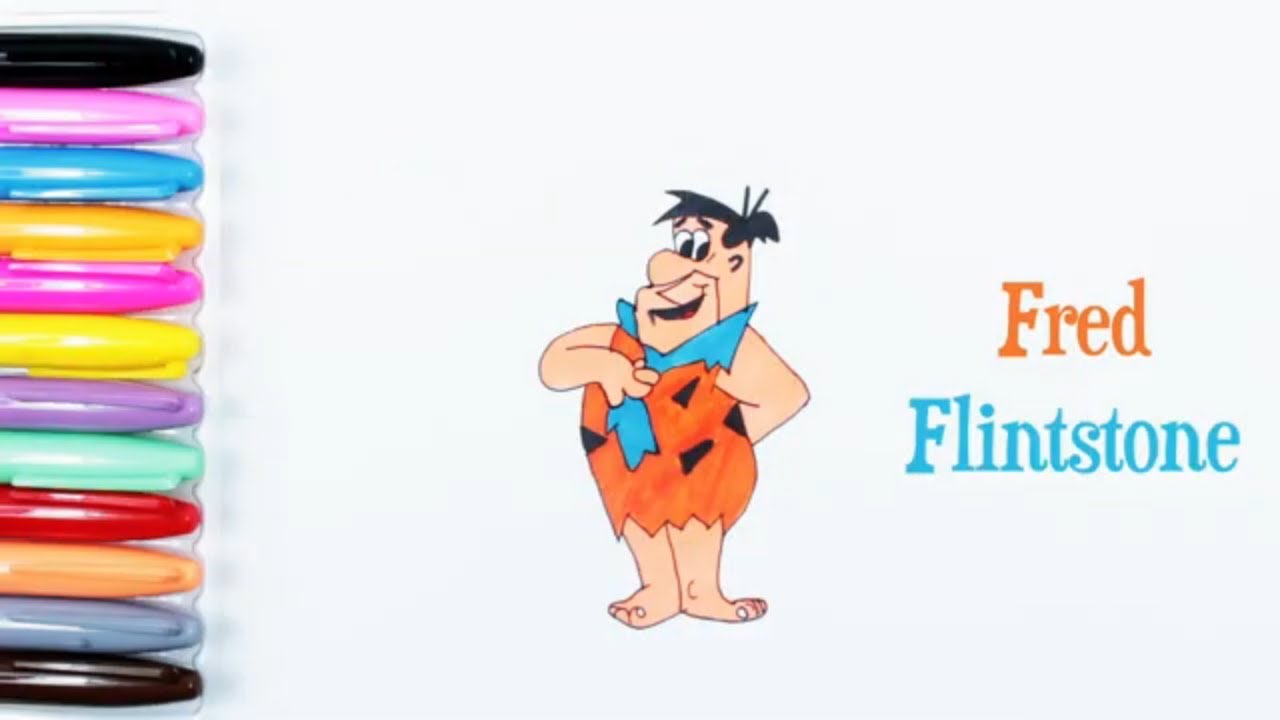 How to draw Fred Flintstone and Wilma Flintstone- Flintstones ...