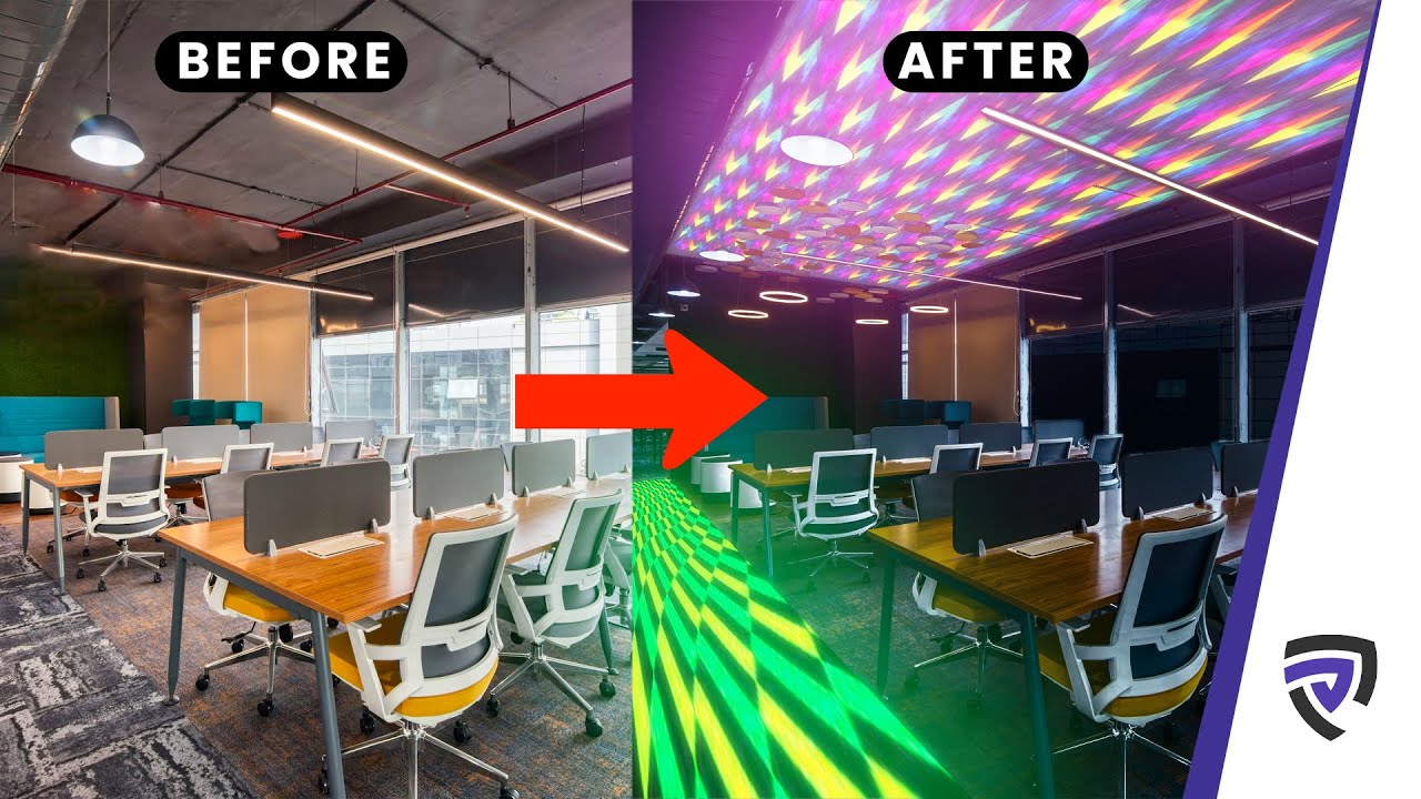 We Turned Our Office Into A Rave Using BenQ GV11! - YouTube