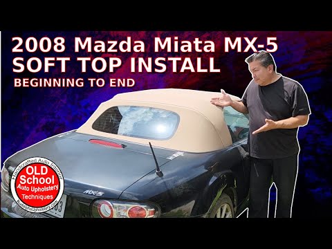 How to Miata MX-5 Soft Top Install Step by Step DIY #upholstery