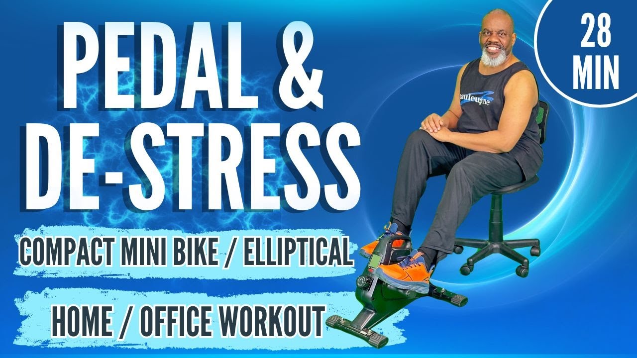 Pedal & De-Stress: 28-Min Seated Under Desk Bike Exercise Home Office ...