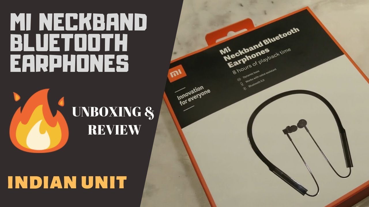 Mi Neckband Blutooth Earphones UNBOXING & Review - YouTube
