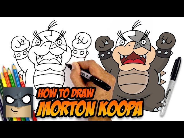 How to Draw Morton Koopa | Super Mario + Artist Spotlight - Videos For Kids