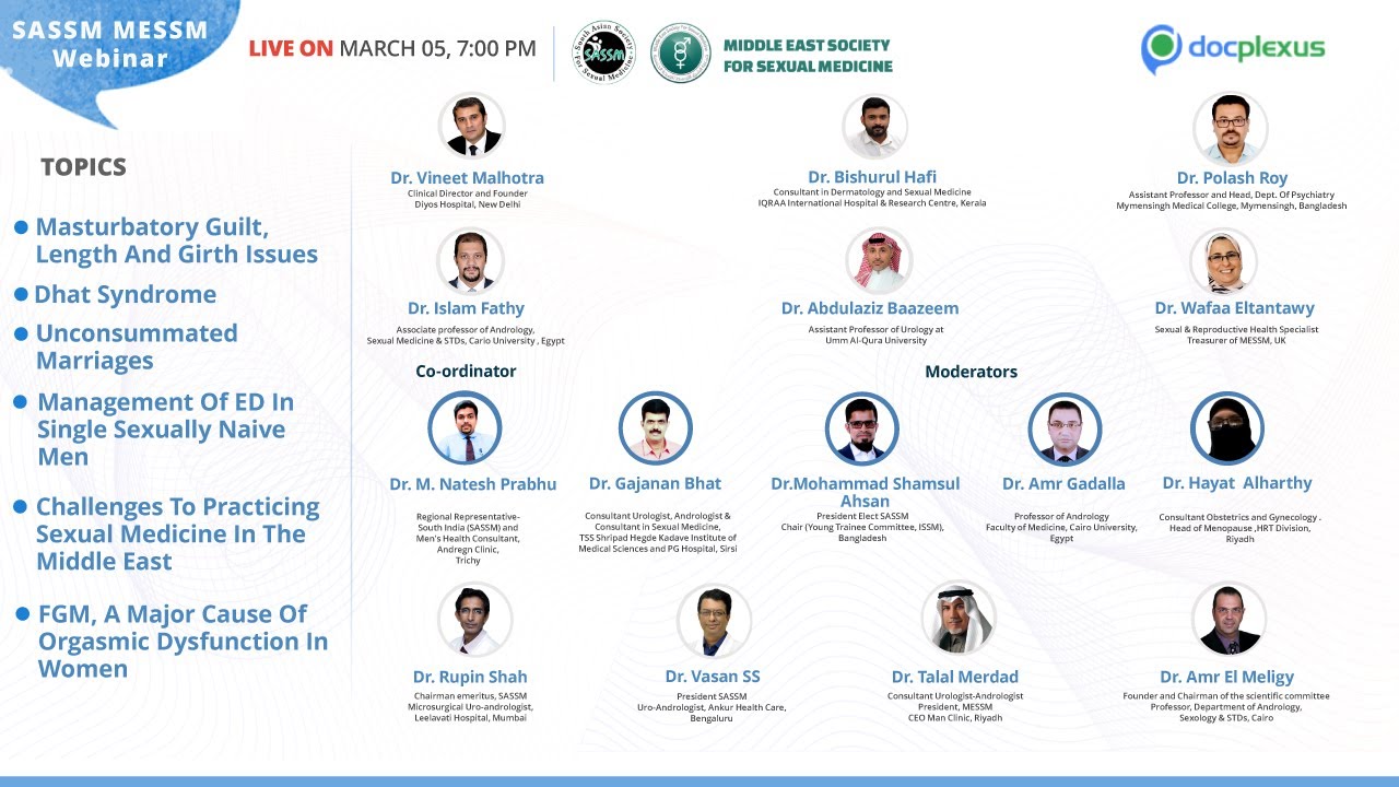 SASSM MESSM Webinar on Sexual Dysfunction - YouTube