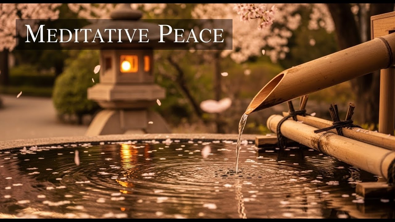 Calming Zen Flow Ambience Bamboo Fountain and Candle Glow for Healing ...