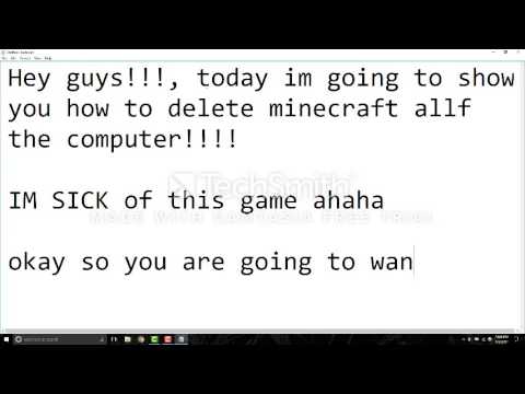 How to delete minecraft from your computer - YouTube