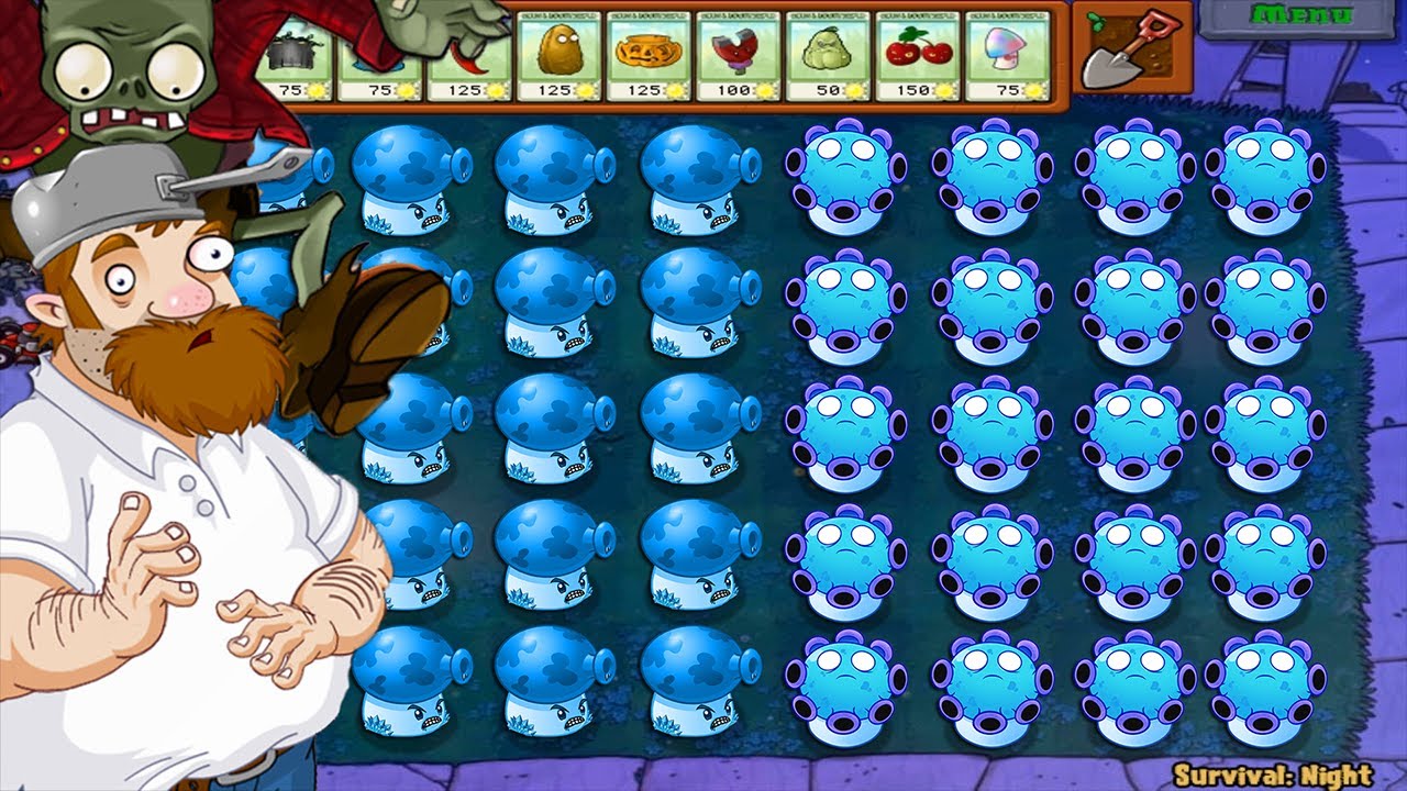 100% PvZ Team Ice SHROOM - PvZ Mod Plant Team - YouTube