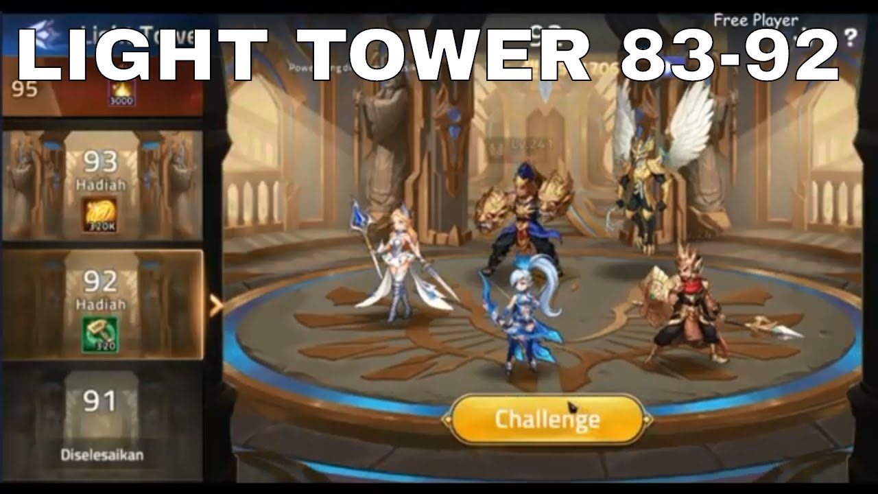 LIGHT TOWER 83-92 Mobile Legends Adventure - YouTube