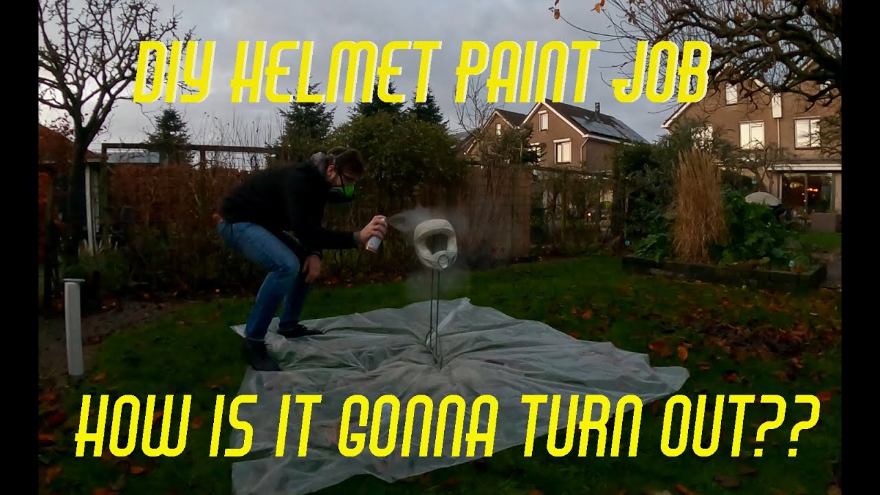 DIY custom mtb helmet paint job with spray cans. - YouTube