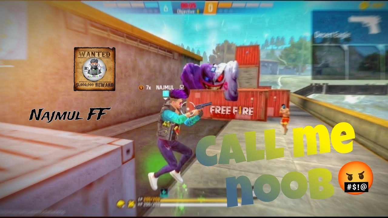Randon Player Call Me Noob 🤬 || And challenging me 🤡 || NAJMUL FF #freefire #najmulff #garen ...