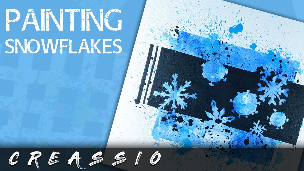 How to paint SNOWFLAKES in 2020 | Satisfying Abstract Painting - YouTube