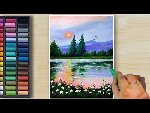 Tips to Draw Beautiful 😱 WATER REFLECTION & FLOWER (step by step ...
