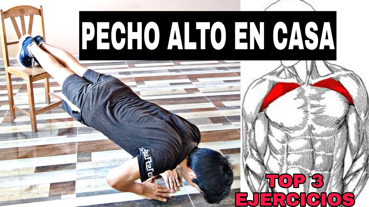 TOP 3 EJERCICIOS PARA SACAR PECHO ALTO EN CASA SIN EQUIPO - YouTube